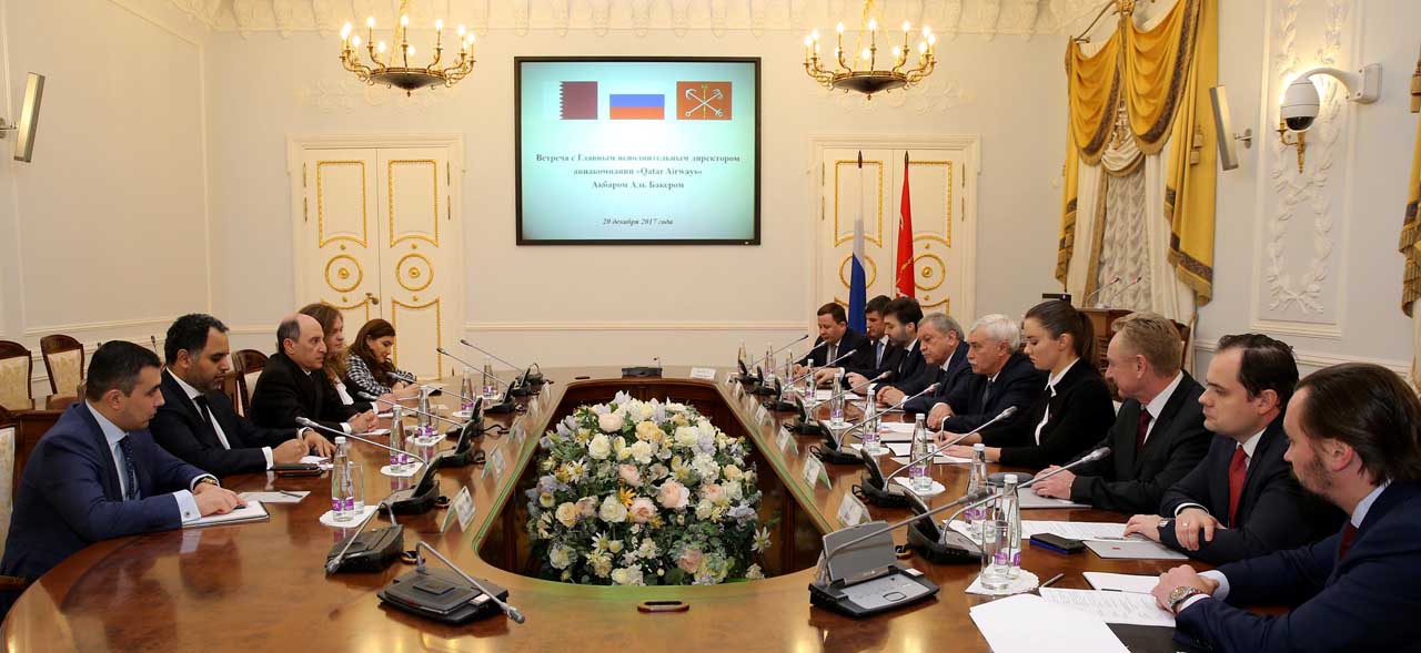 Qatar Airways GCEO Meets Governor of St. Petersburg as Part of the ...